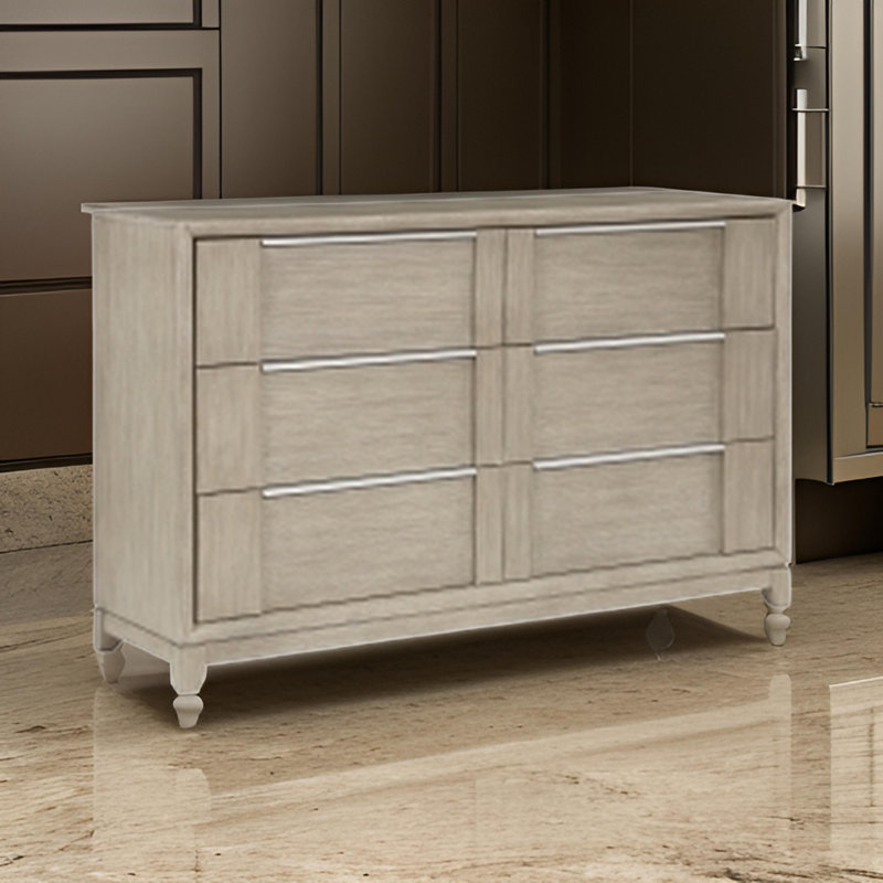 Latitude Run® Ekon 6 Drawer 64" W Double Dresser | Wayfair
